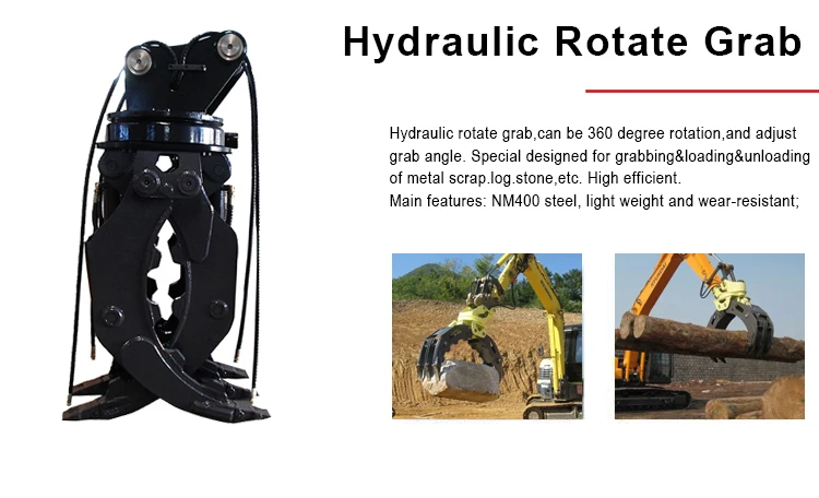 Hydraulic Rotator Grapple For Excavators Hydraulic Rotating Grab - Buy Hydraulic Rotator Grapple ...