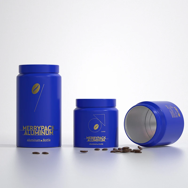 Reusable Cylinder Coffee Powder Tin Can Packaging Aluminum