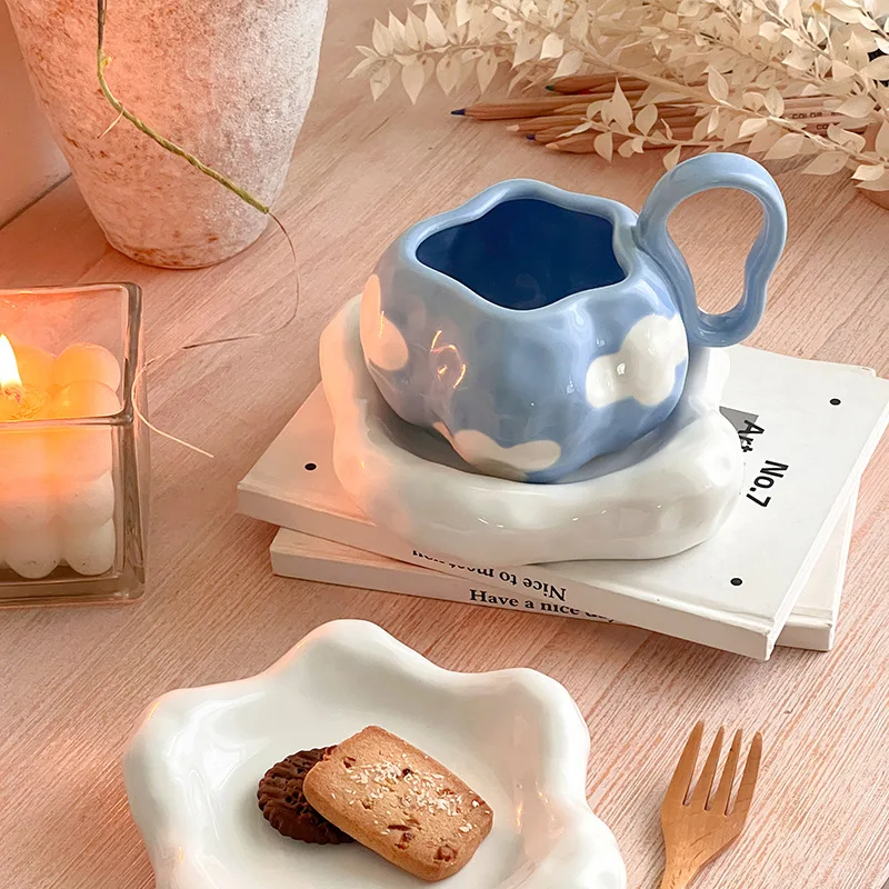 Alibaba.com: Hand Painted Blue Sky White Cloud Ceramic Coffee Cup ...