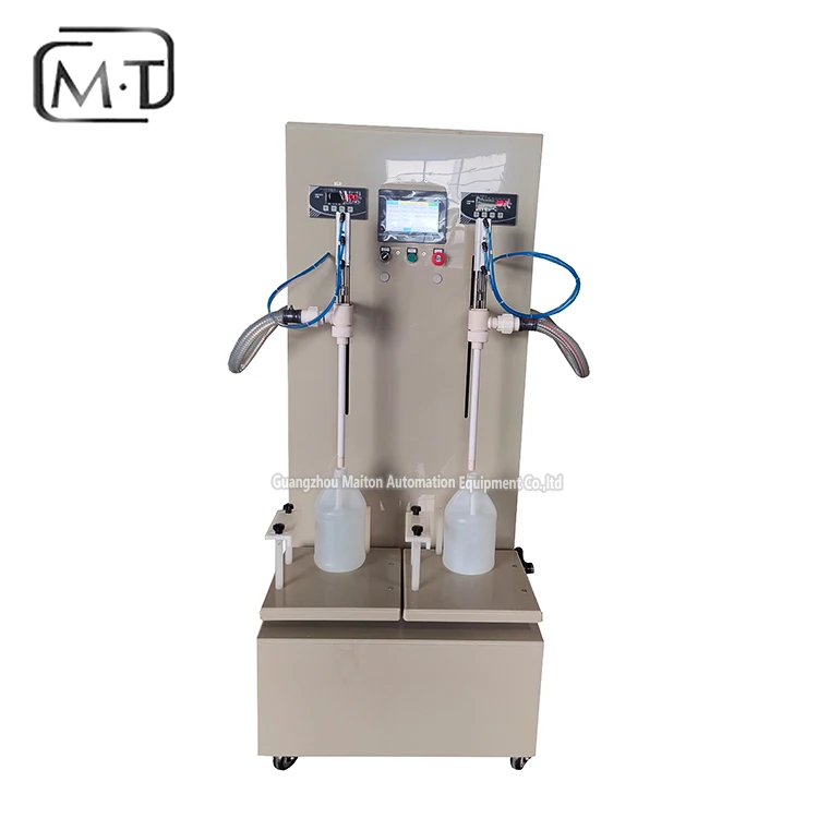 Double Head Semi Automatic 1 Gallon Bleach Liquid Filling Machine