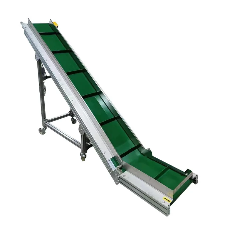 Automatic Motorized Hopper Incline Belt Conveyor With Bucket Climbing ...
