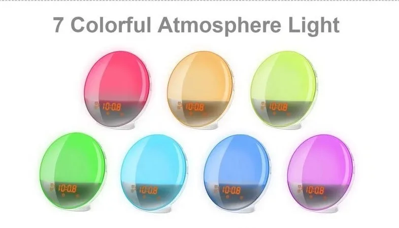 Wake-up Light Alarm Clock With Colored Sunrise Simulation Light And ...