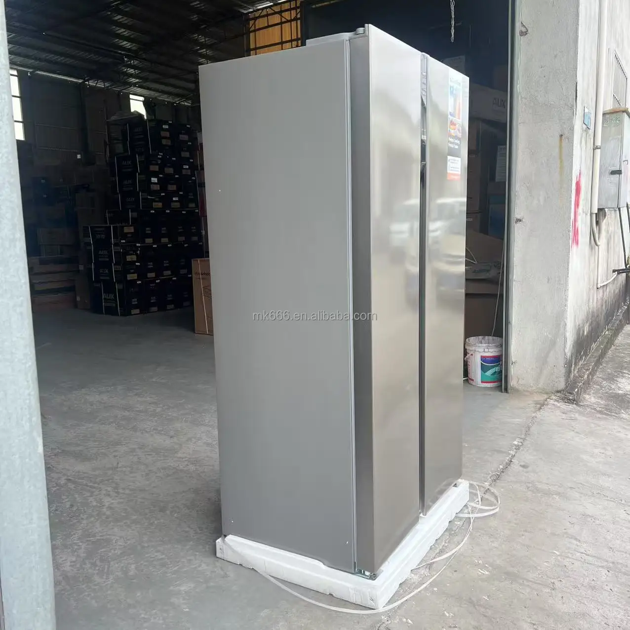 Side by Side Double Door Fridge - 680L Stainless Steel