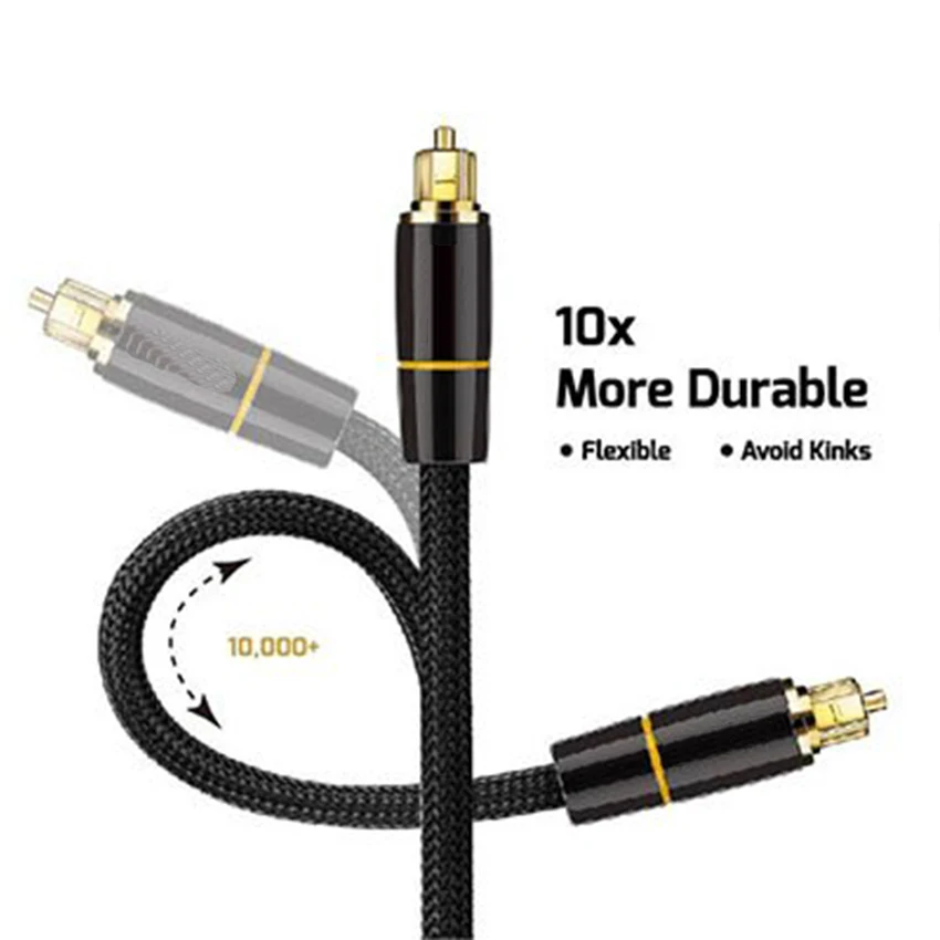 1m 2m 3m Spdif Coaxial Cable For Tv And Soundbar Digital Optical Fiber ...