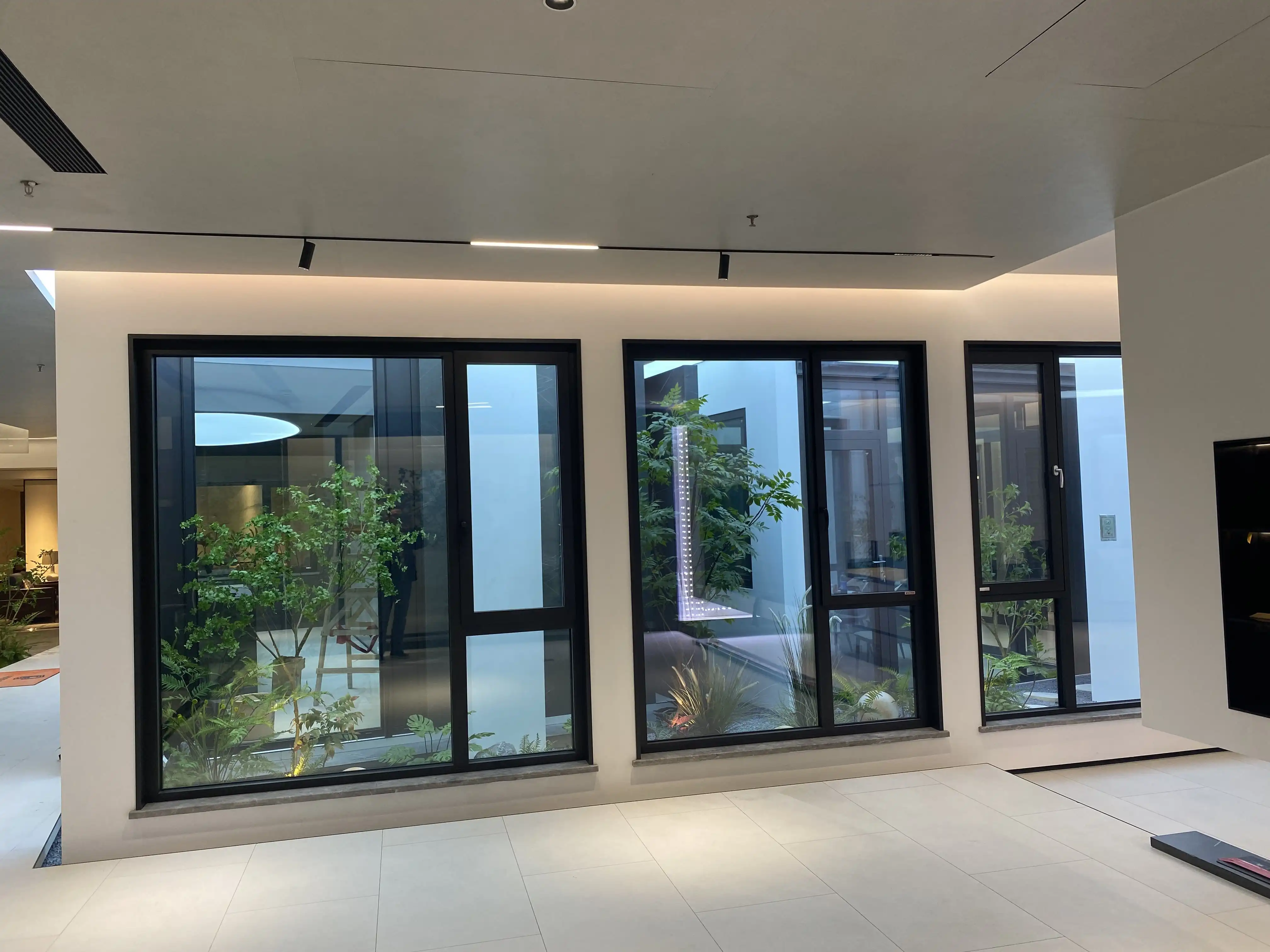 Modern Hurricane Impact Aluminum Tilt Turn Casement Windows Open to ...