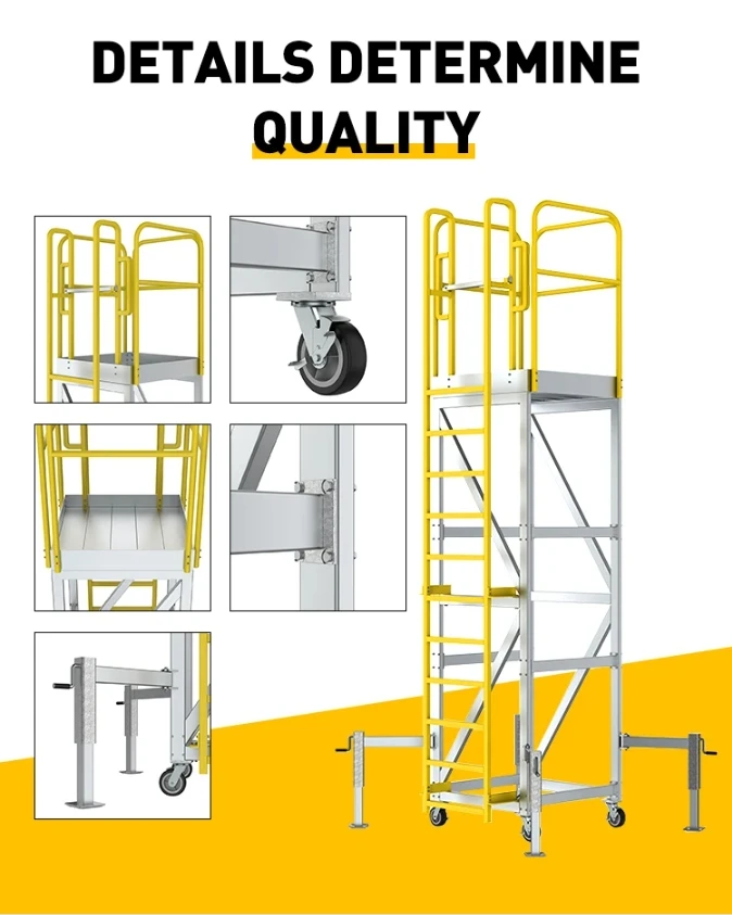 Aluminium Movable Platform Ladder - Durable & Versatile