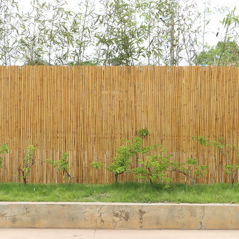 Custom villa bamboo fence outdoor garden guardrail decorative natural ...