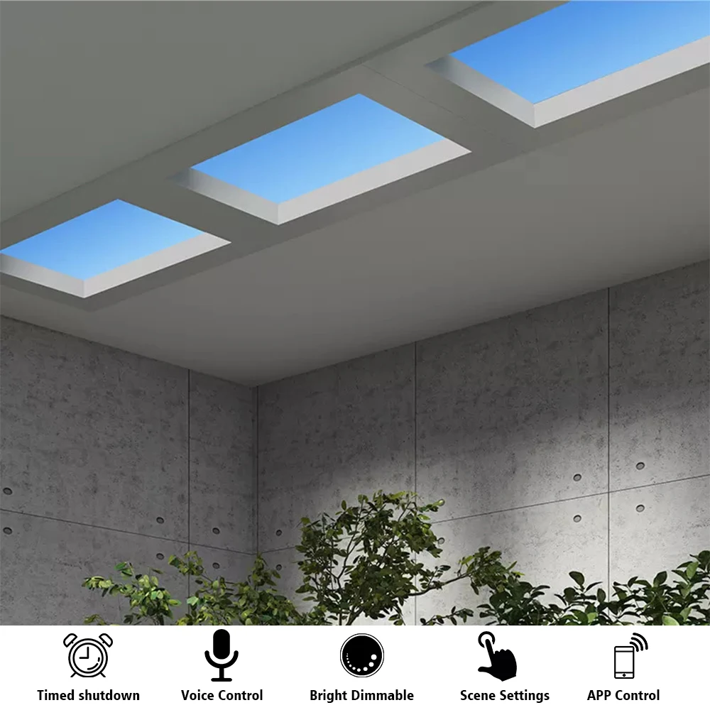 Switch Atmosphere Artificial Skylight Tuya App Led Blue Sky Ceiling Led ...