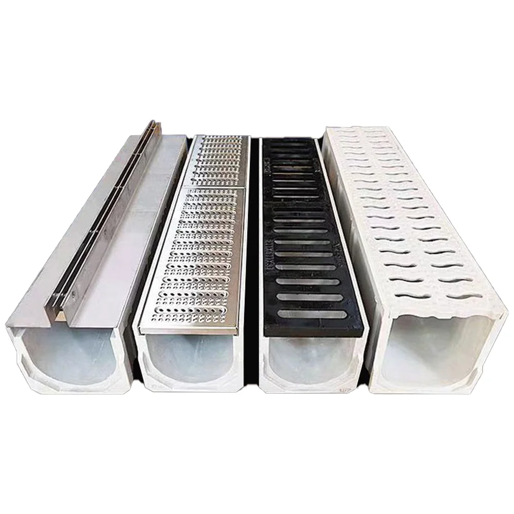 Outdoor Drainage Systems Linear Swimming Pool Hidden Drain Gutter Resin ...