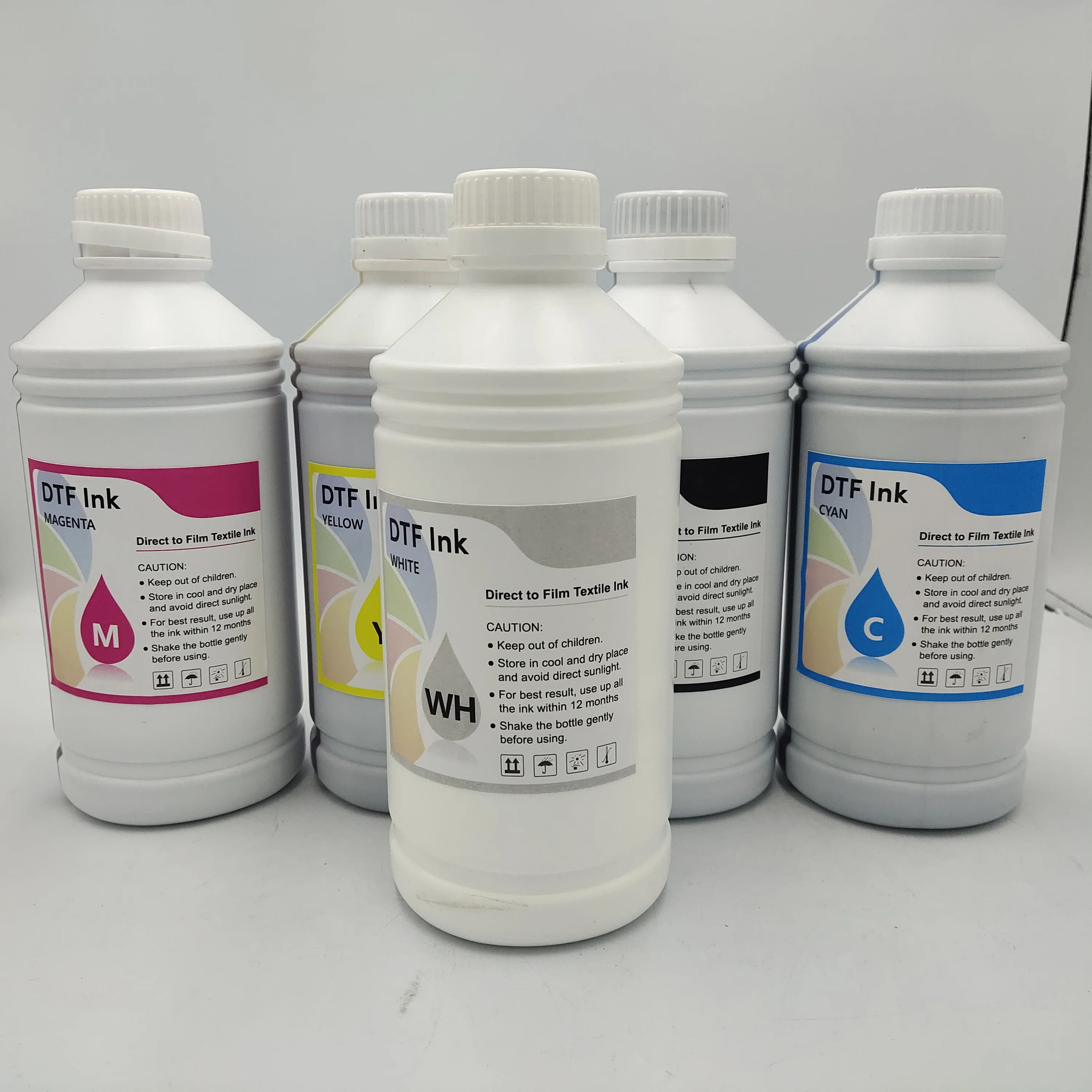 CMYK Pure White Color 1000ml DTF Ink for Epson I1600