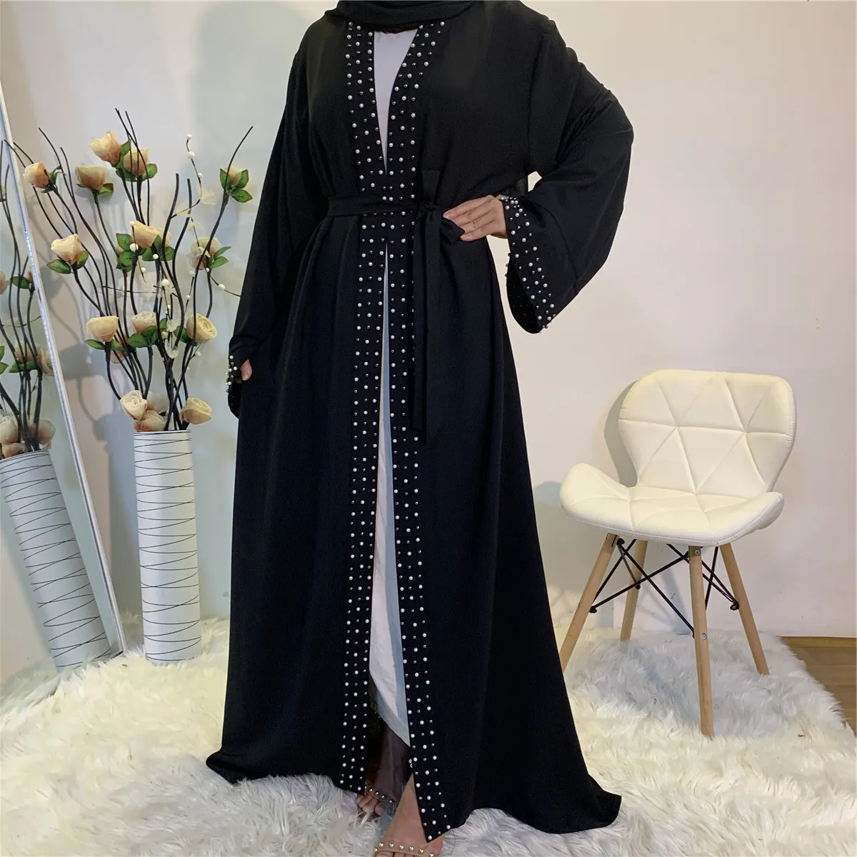 2023 Modest Fashion Women Islamic Clothing Robe Dress Long Elegant Open ...