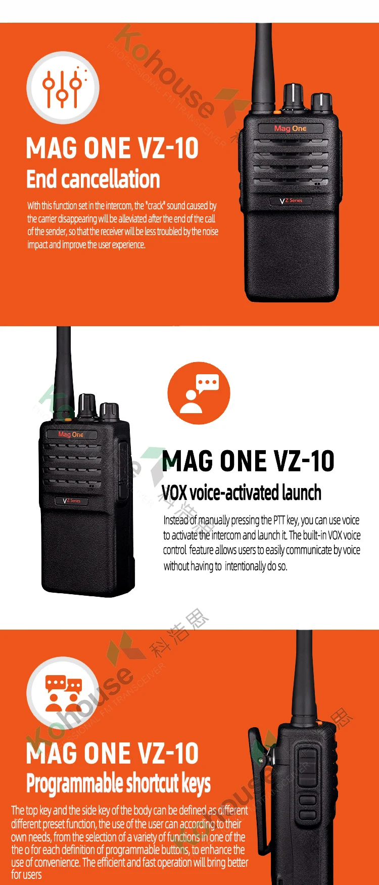 Magone Two-way Radio Original Waterproof Remote Walkie-talkie For ...