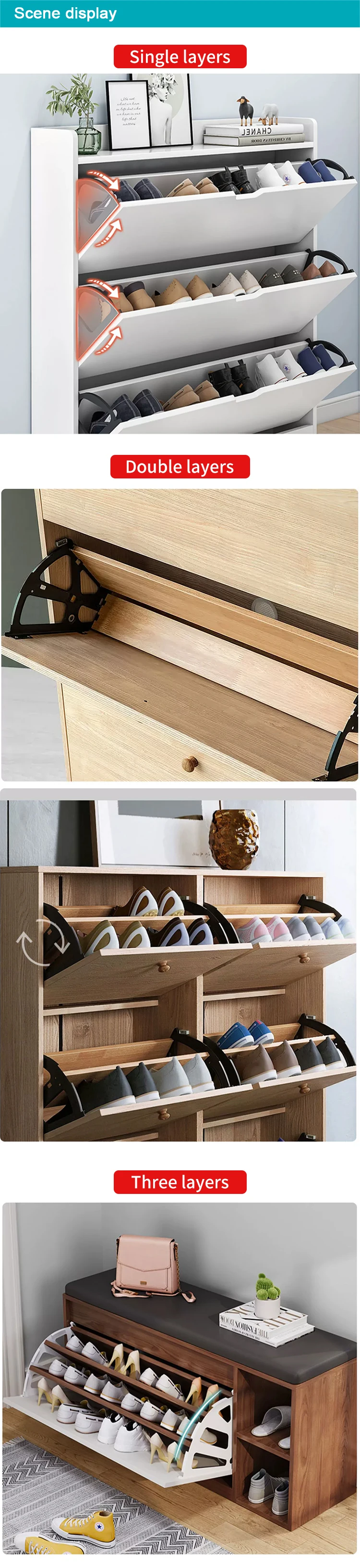 Metal Folding Rack - Portable Shoe Shelf Bracket Accessories