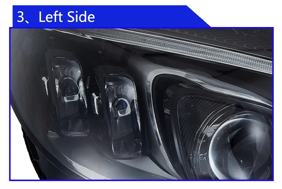 W205 Headlight Upgrade for Benz C Class 2014-2021 C180 C200 C260 C300 ...