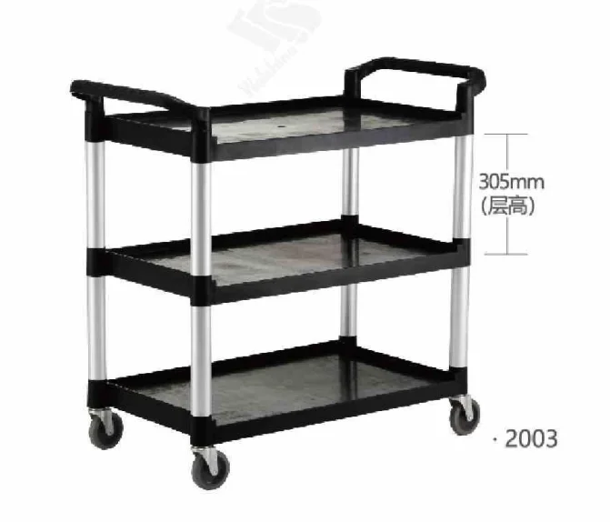 Factory Supply Plastic Restaurant Kitchen Trolley With 3 Tiers - Buy ...