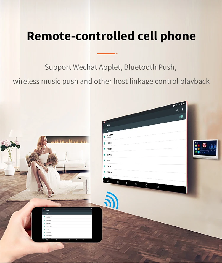 Touch Screen Multi Room Stereo Wifi Music BluetoothS in Wall Amplifier ...