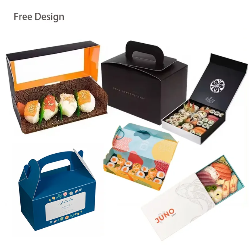 Custom Disposable Premium Sushi Takeaway Packaging Box Japanese Luxury ...