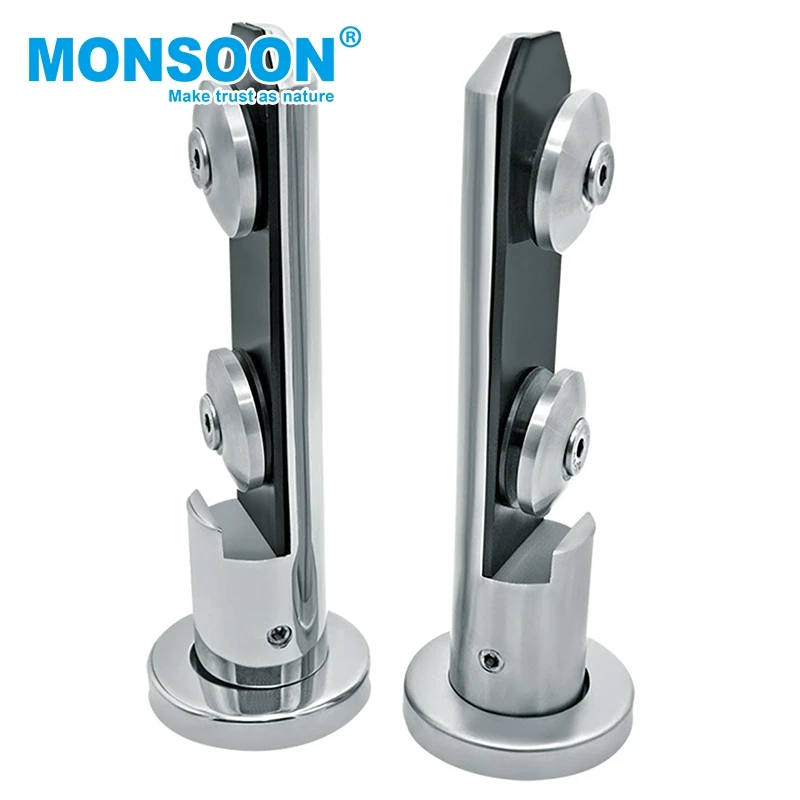 Composite Stainless Steel Glass Railing - Side Mount Spigots