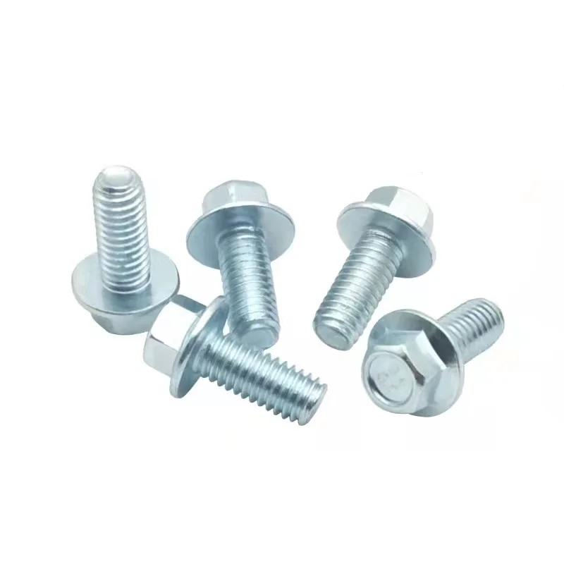 Grade 10.9 Galvanized Din6921 Flange Hex Head Bolt M10 M12 M6 Carbon ...