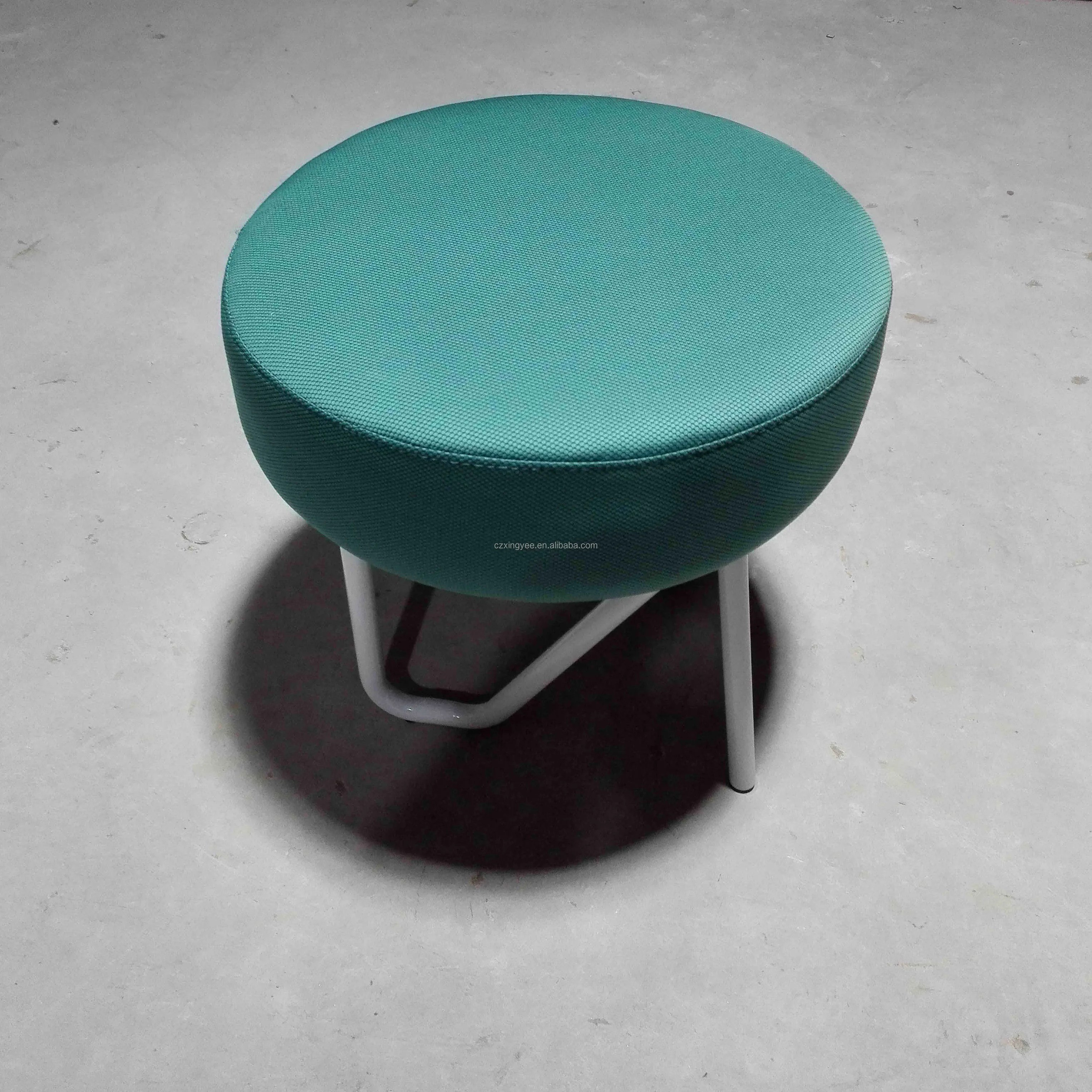 Modern Living Room Kindergarten Small Round Stools Customized Velvet ...