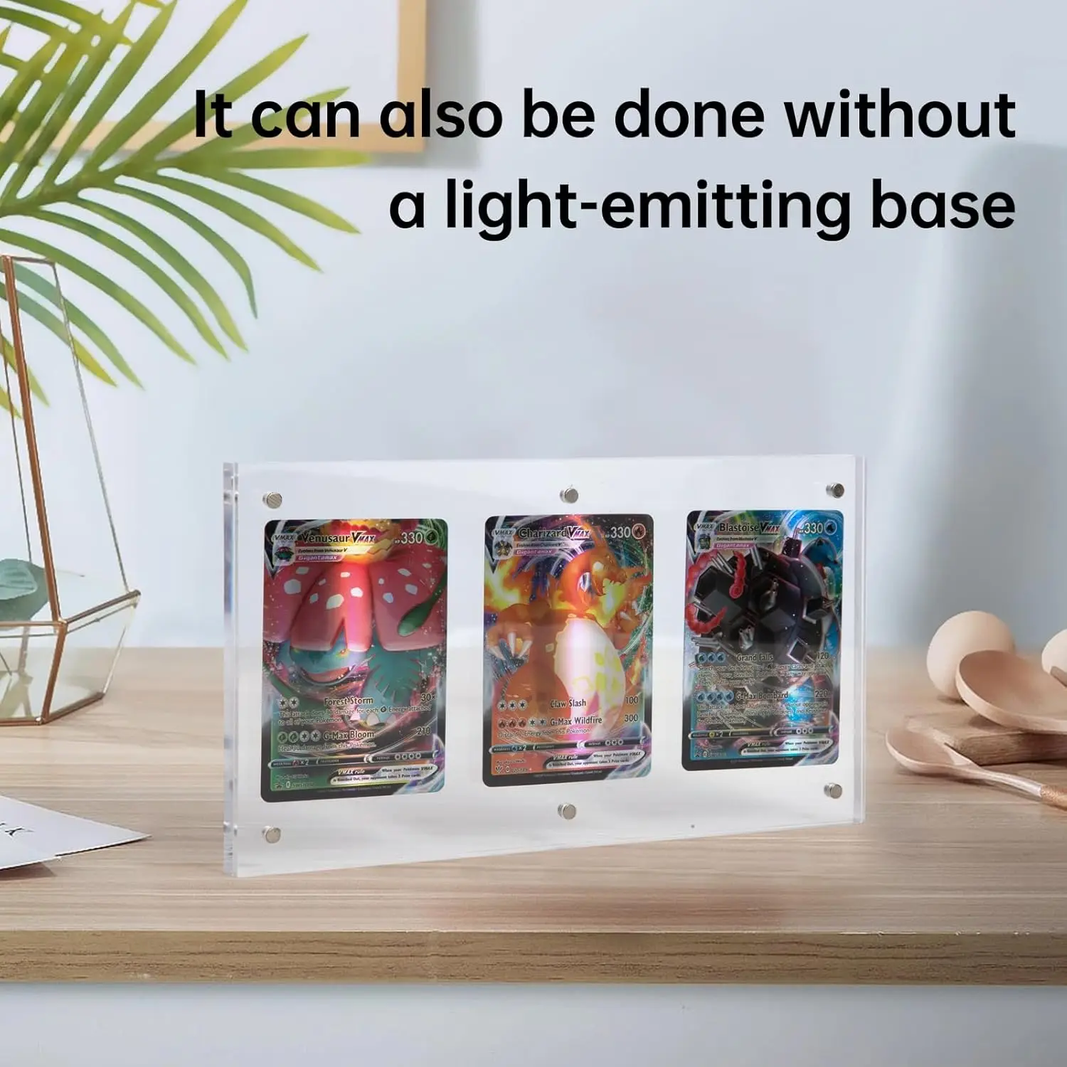 Acrylic Trading Card Frame with LED Light - Plexiwood Display Case