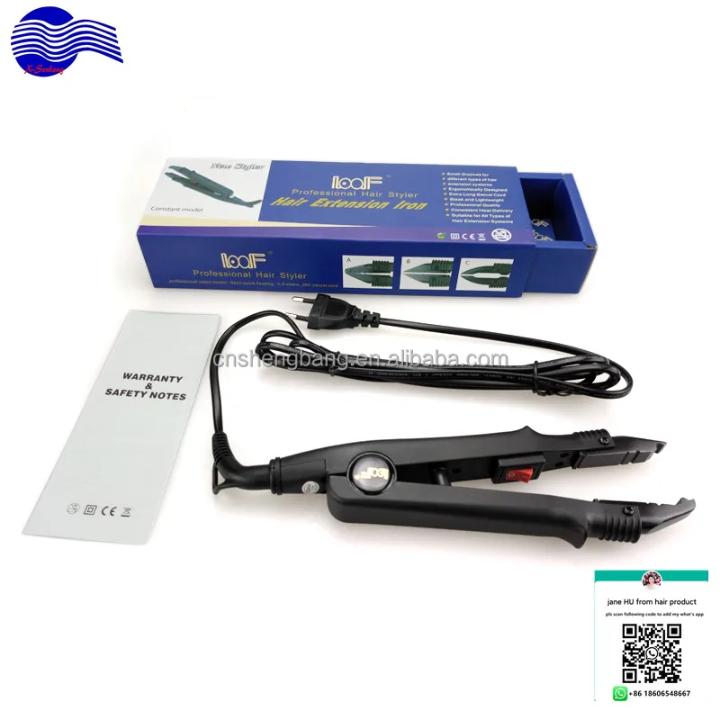 LOOF Hair Extension Iron Keratin Bonding Heat Iron Connector, Loof ...