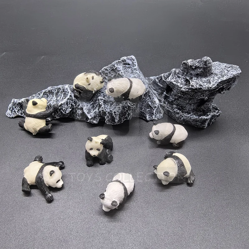 50 55mm 2'' Inch Capsule Toys Cute Doll Panda Figurines Collection Soft ...