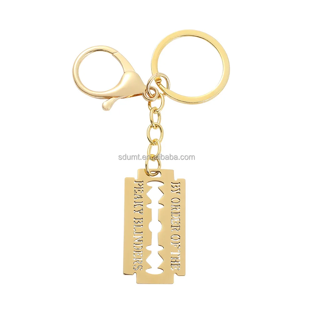 Bloody Gang Razor Party Titanium Steel Razor Blade Keychain Men's ...