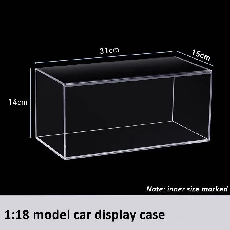 Clear Acrylic Model Car Display case 1:64 1:32 1:24 1:18 Scale Car ...