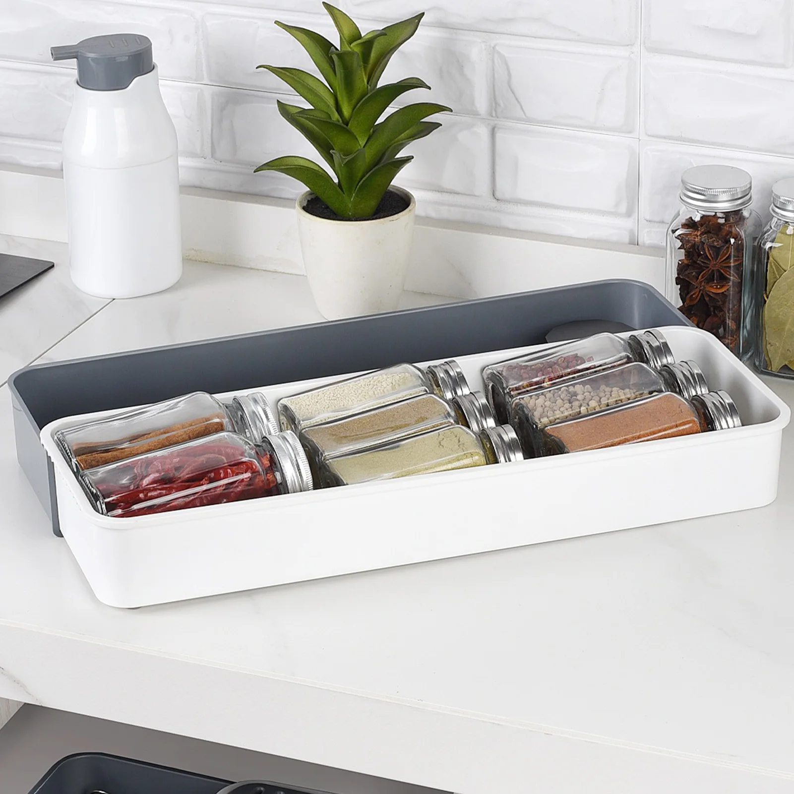 DS1311 Kitchen Utensils Containers Cabinet Spice Jar Rack Spice Storage ...