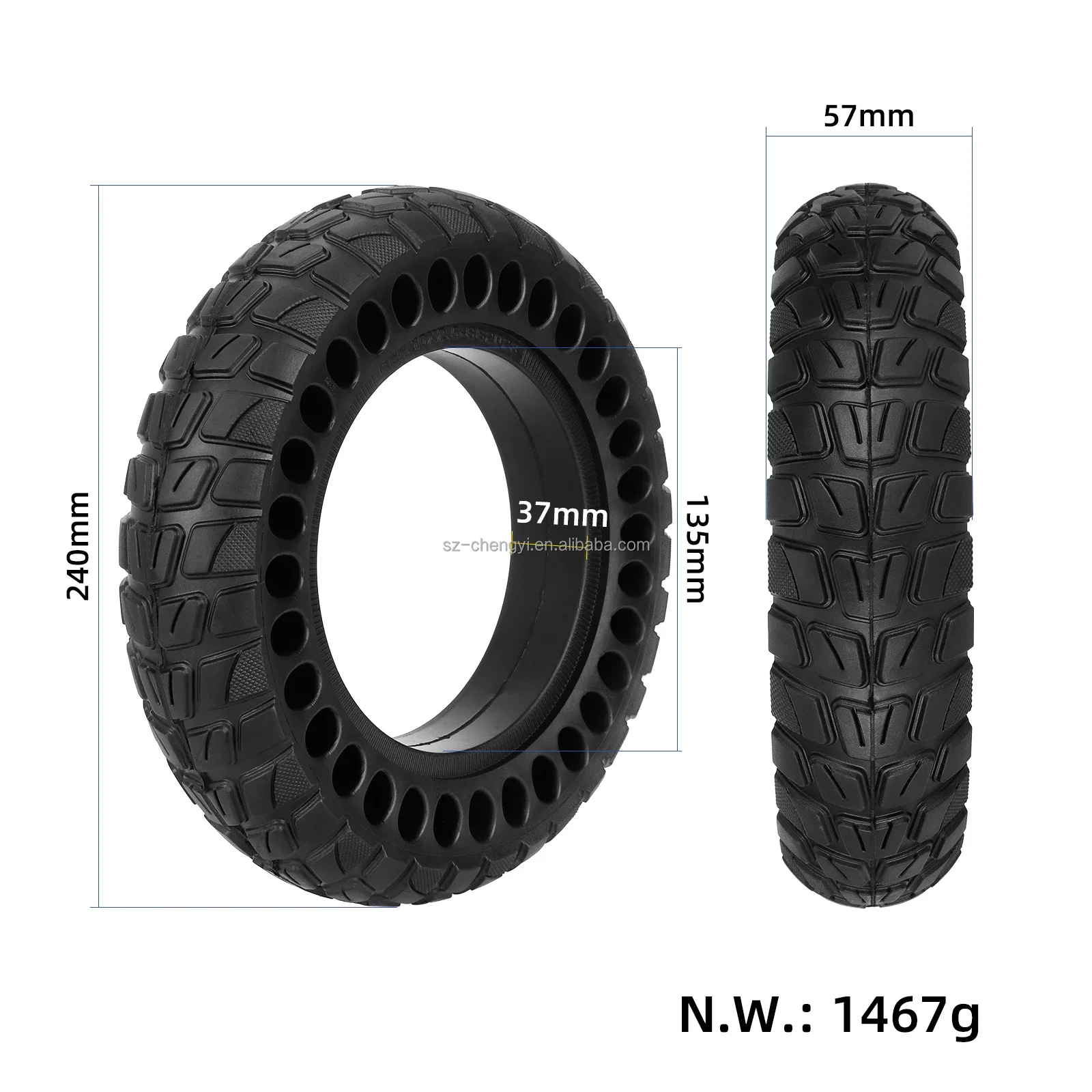 10 Inch Electric Scooter 10x2.5 Solid Tyre Durable Rubber Replacement ...