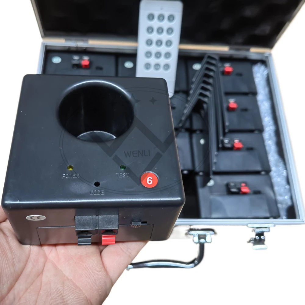 12 Cues Cold Flame Pyrotechnic Firing Device Stage Cold Fountain Pyro ...