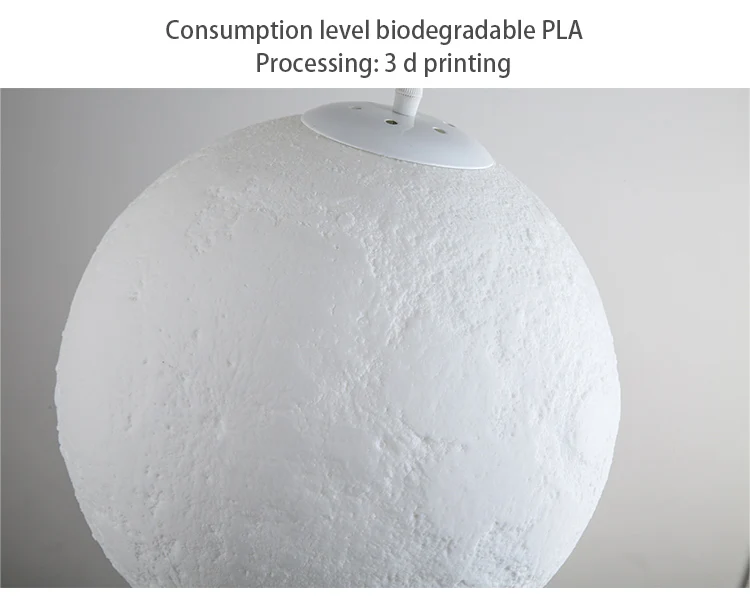 Home Decorate Moon Pendant Lamp - 3D Printing Ceiling Light