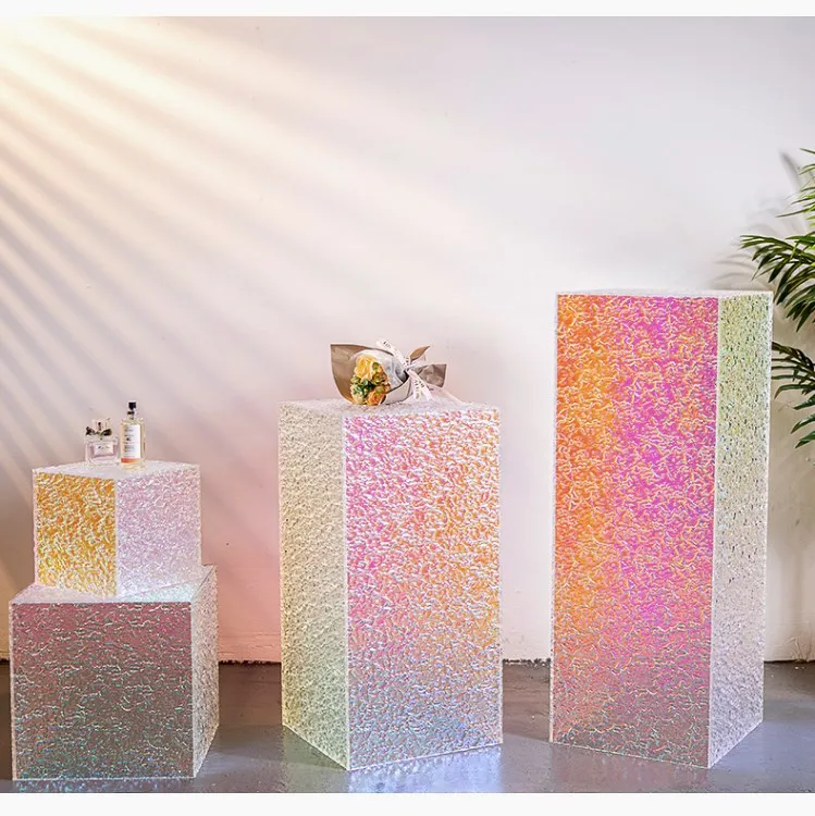 Clear Acrylic Pedestals Display Case Riser Stand 4mm Thickness for ...