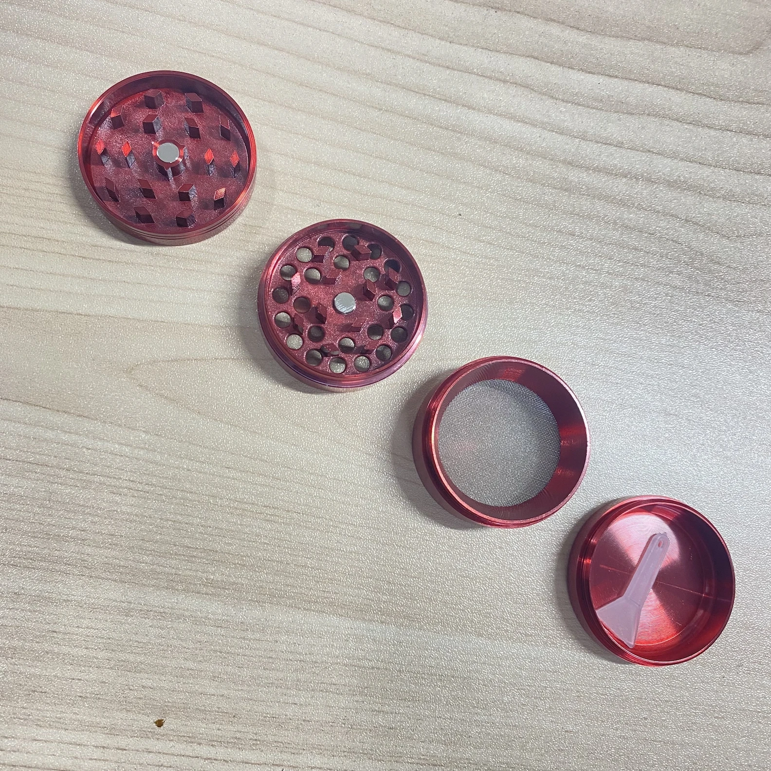 Custom Design 4-parts Aluminium Alloy Herb Grinder Personalized Smoking ...