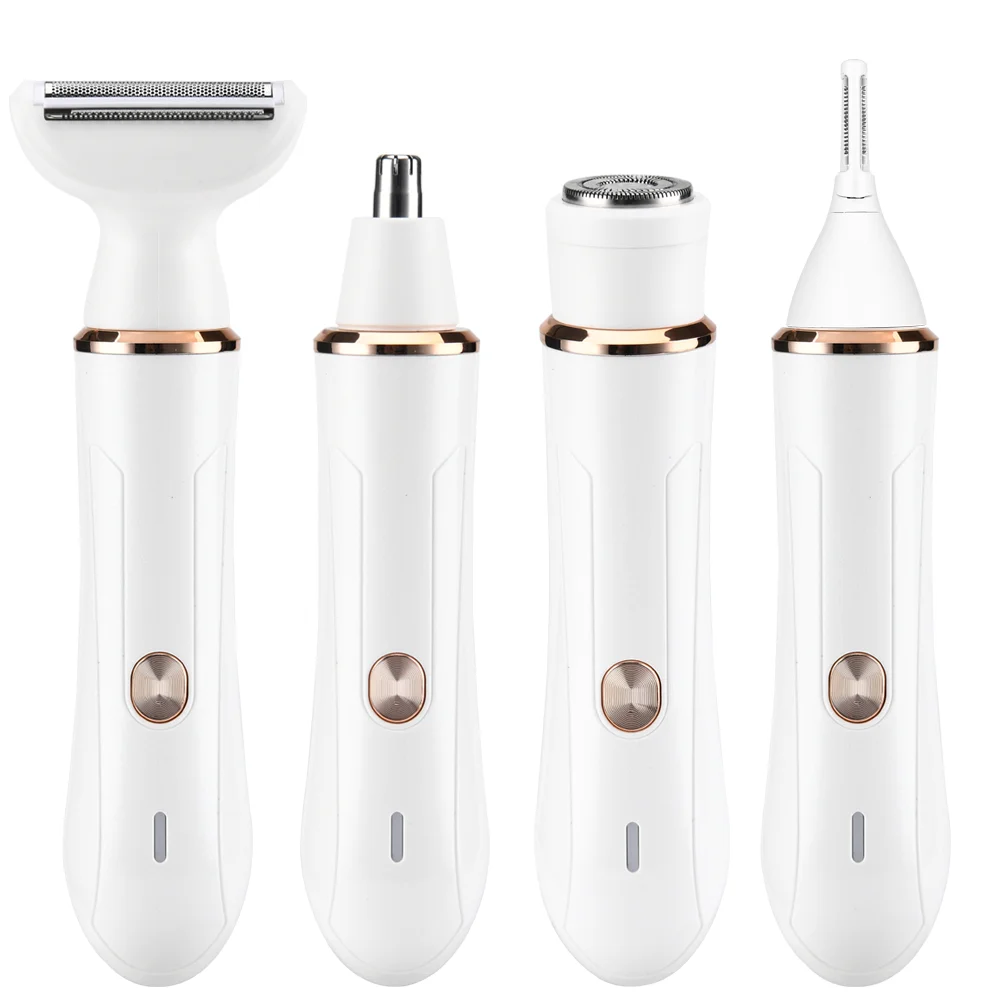 4in1 Rechargeable Eyebrows Face Body Bikini Hair Trimmer Electric ...