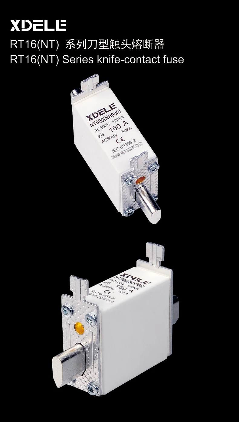 Nh000 Nh Series Ac500v Hrc Fuse Base Low Voltage Ceramic Fuse 59 - Buy ...