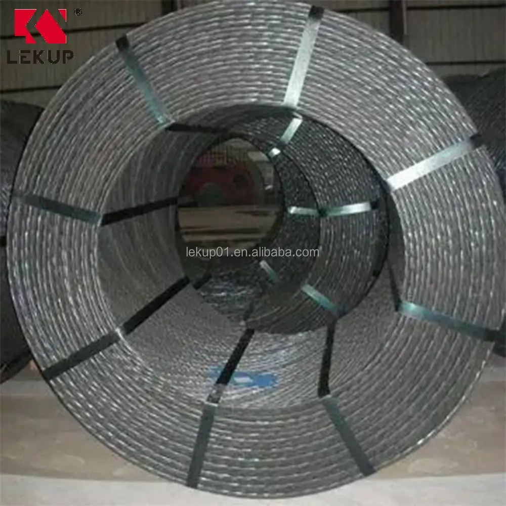 Post Tensioning High Tensile Steel 7 Wire Bright Pc Steel Strand Pc ...