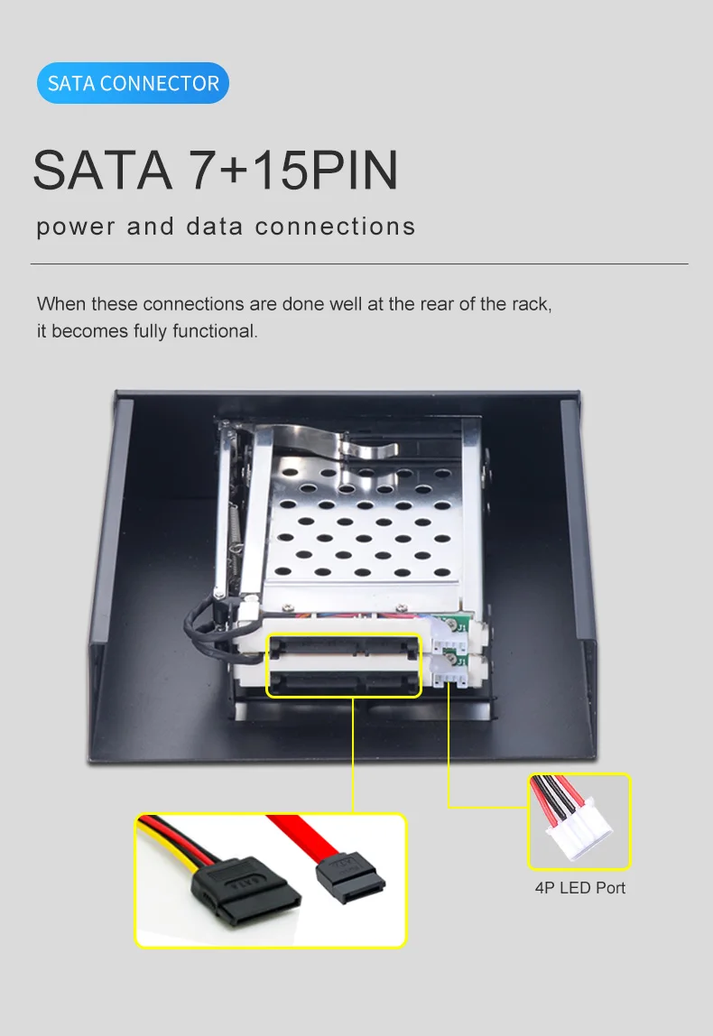 Aluminum Double 2.5 Inch Sata Computer Hdd Enclosure Case to Hot Swap ...