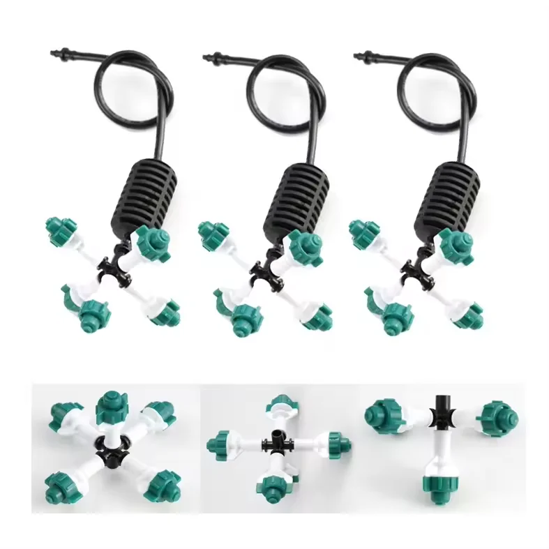 5 Way Fogger Water Misting Nozzles 5 Outlet Micro Sprinkler Irrigation ...