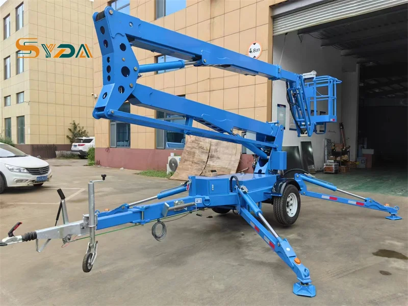 Self Propelled 18m Battery Lifter Telescopic Towable Articulated Boom ...