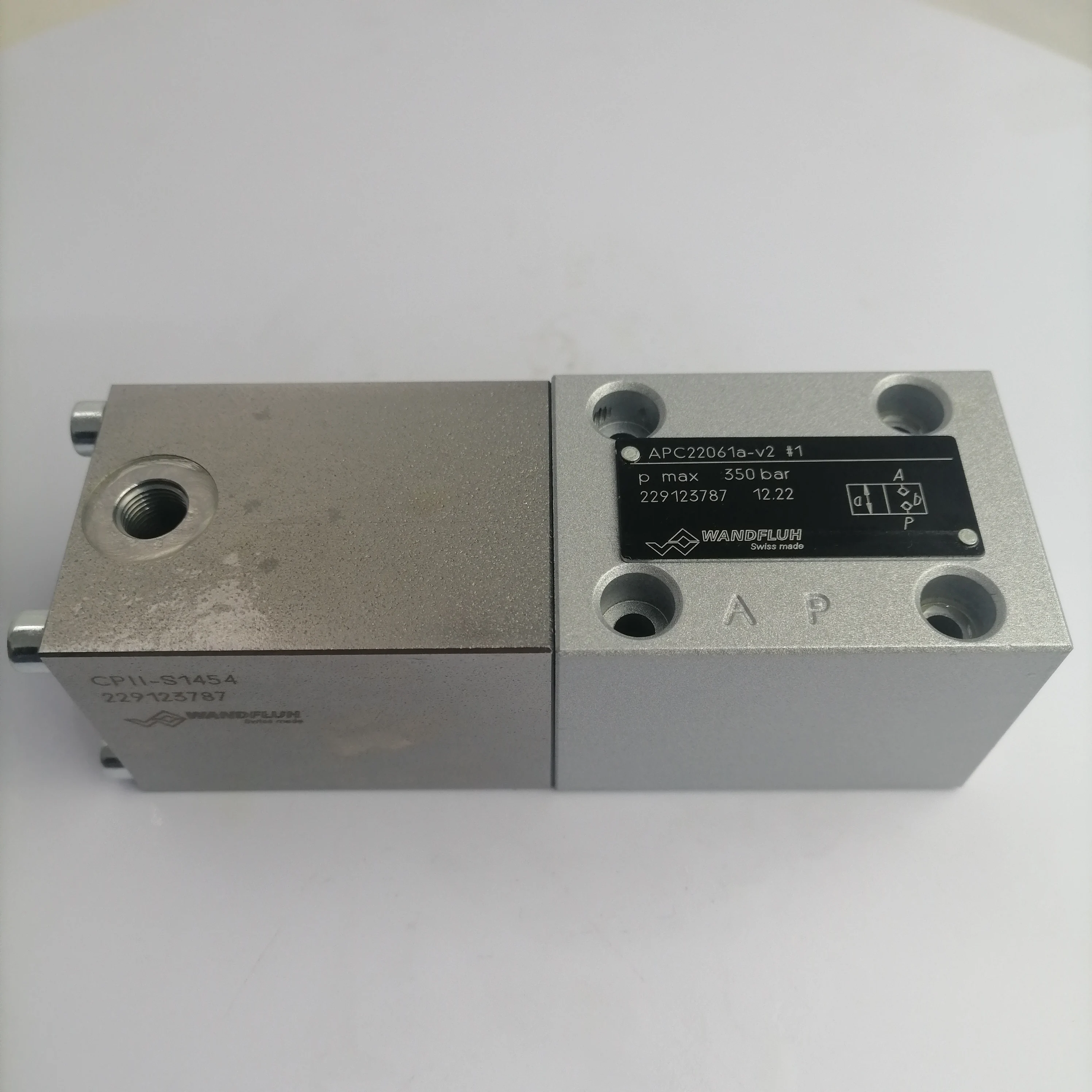 Wandfluh Solenoid Operated Poppet Valve As22101a-r230 - Buy Solenoid Operated Poppet Valve ...