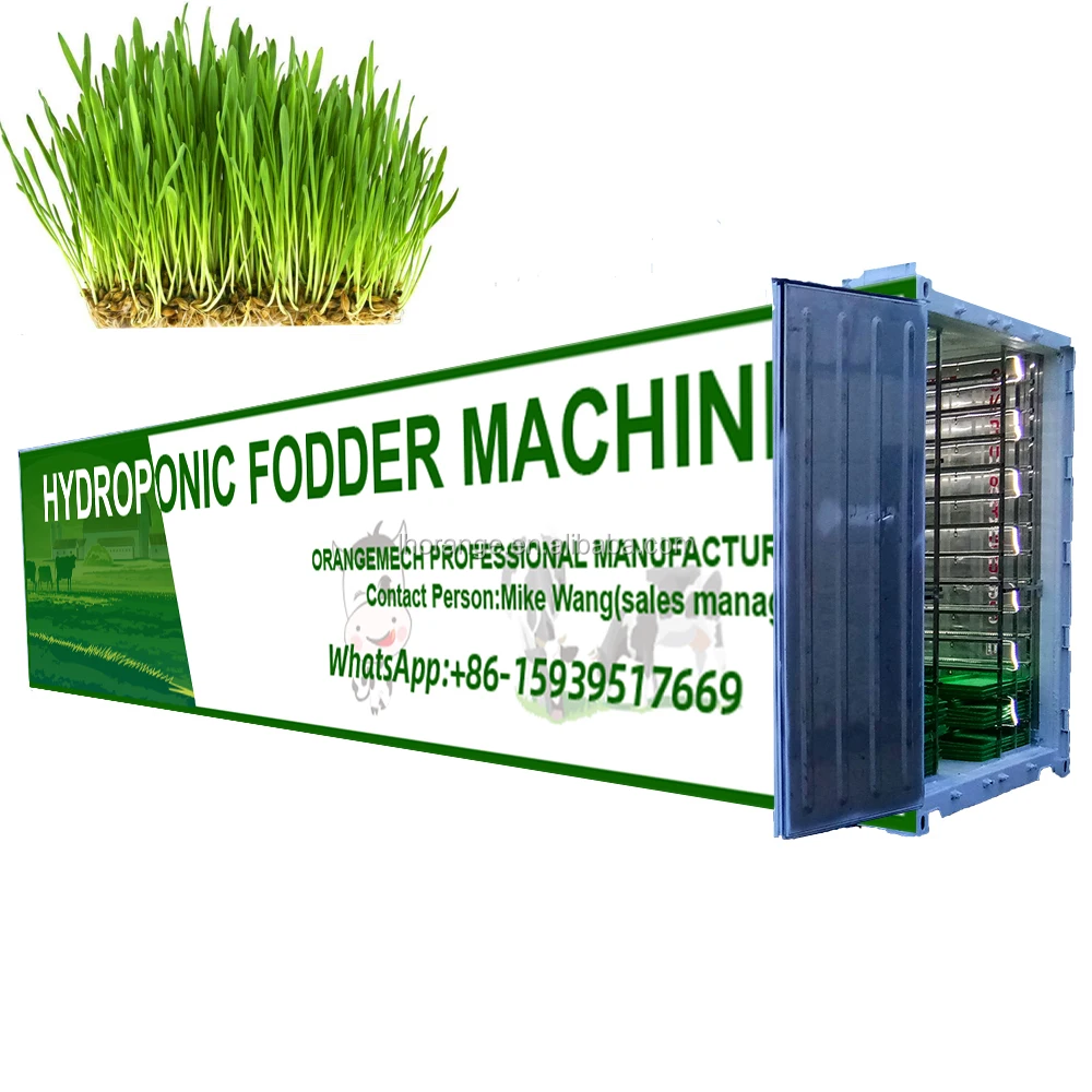 Automatic Container Type Barley Hydroponics Green Fodder Sprouting ...
