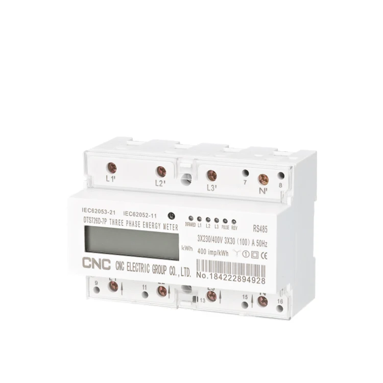 Smart Energy Meter With Lcd Rs485 Single Phase Modbus Din Rail Digital ...