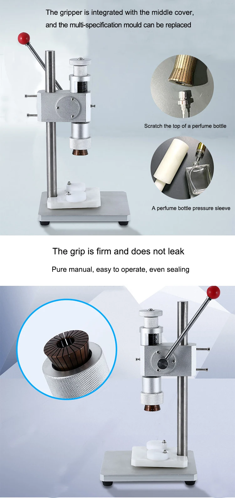 Manual Perfume Bottle Spray Vial Crimper Hand Capping Crimper Seal ...