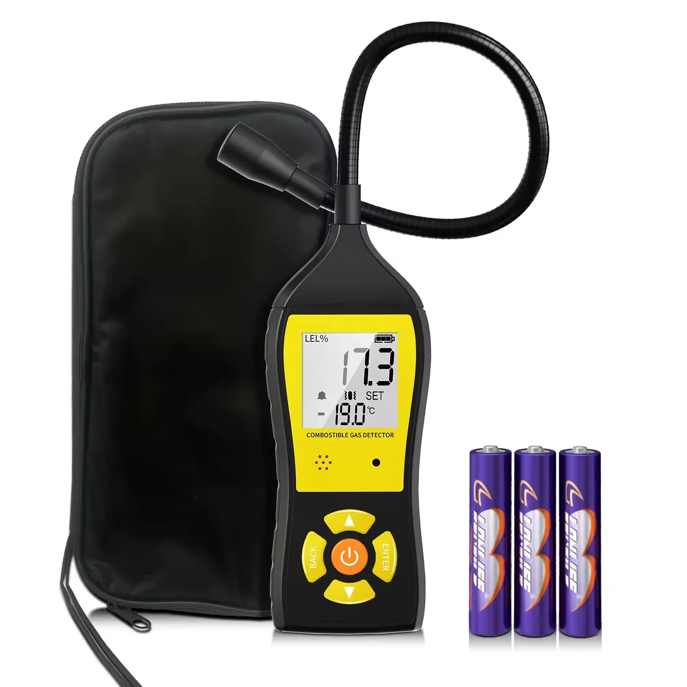 Portable Methane Natural Gas Detector Combustible Gas Leak Detector ...