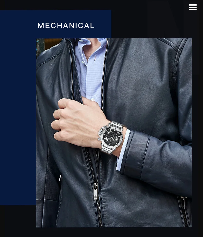 LILUOKE Stainless Steel Watch - Waterproof & Luminous