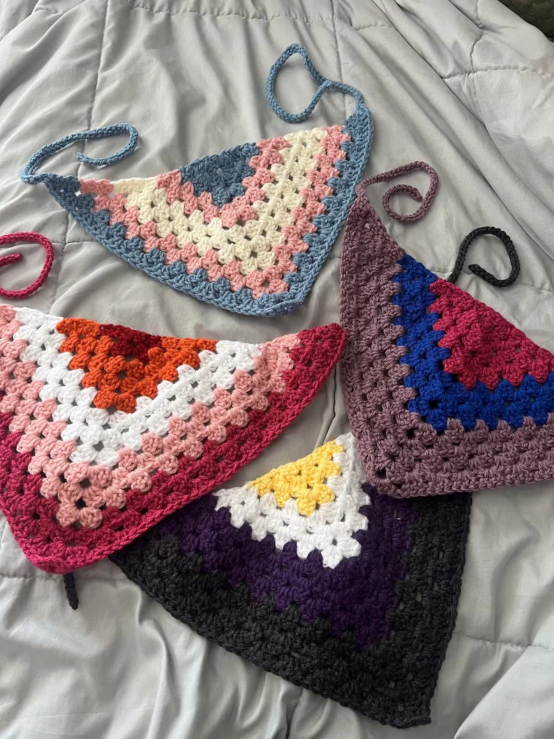 Lgbt Lesbian Flag Non-Binary Flag Knit Handkerchiefs Crochet Pride Flag ...