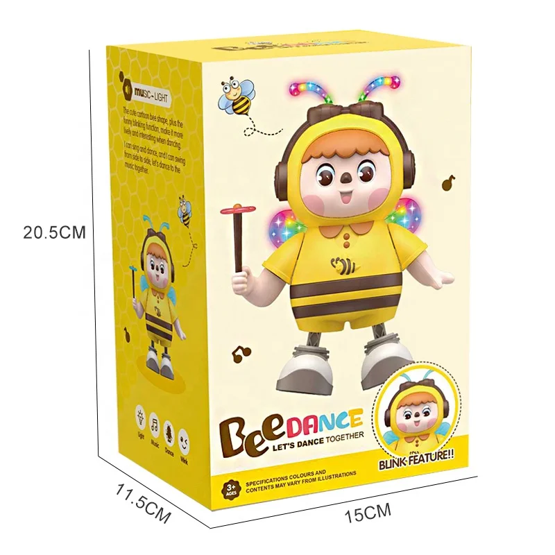 Children Plastic Toy Dancing Bee Robot Toy Battery Operated Toy For ...