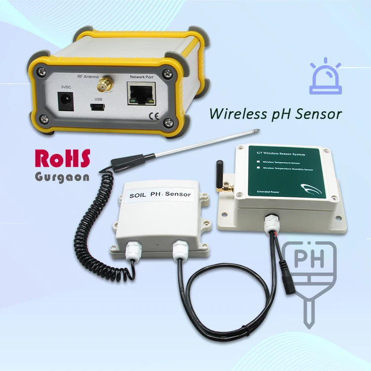 Wireless pH Sensor Zigbee ph Sensor Glass Electrode for Application in Industry Digital Soil ...
